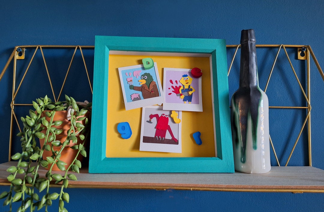 Mini Polaroid Pictures With Alphabet Fridge Magnet Card Art in Mint ...