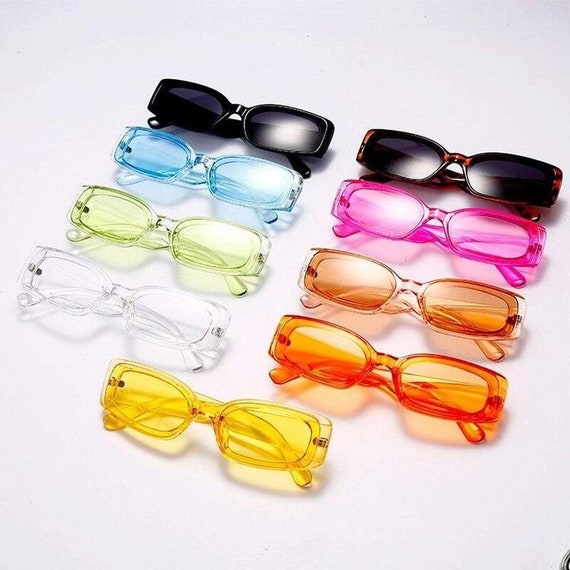Retro Rectangle Vintage Sunglasses Etsy