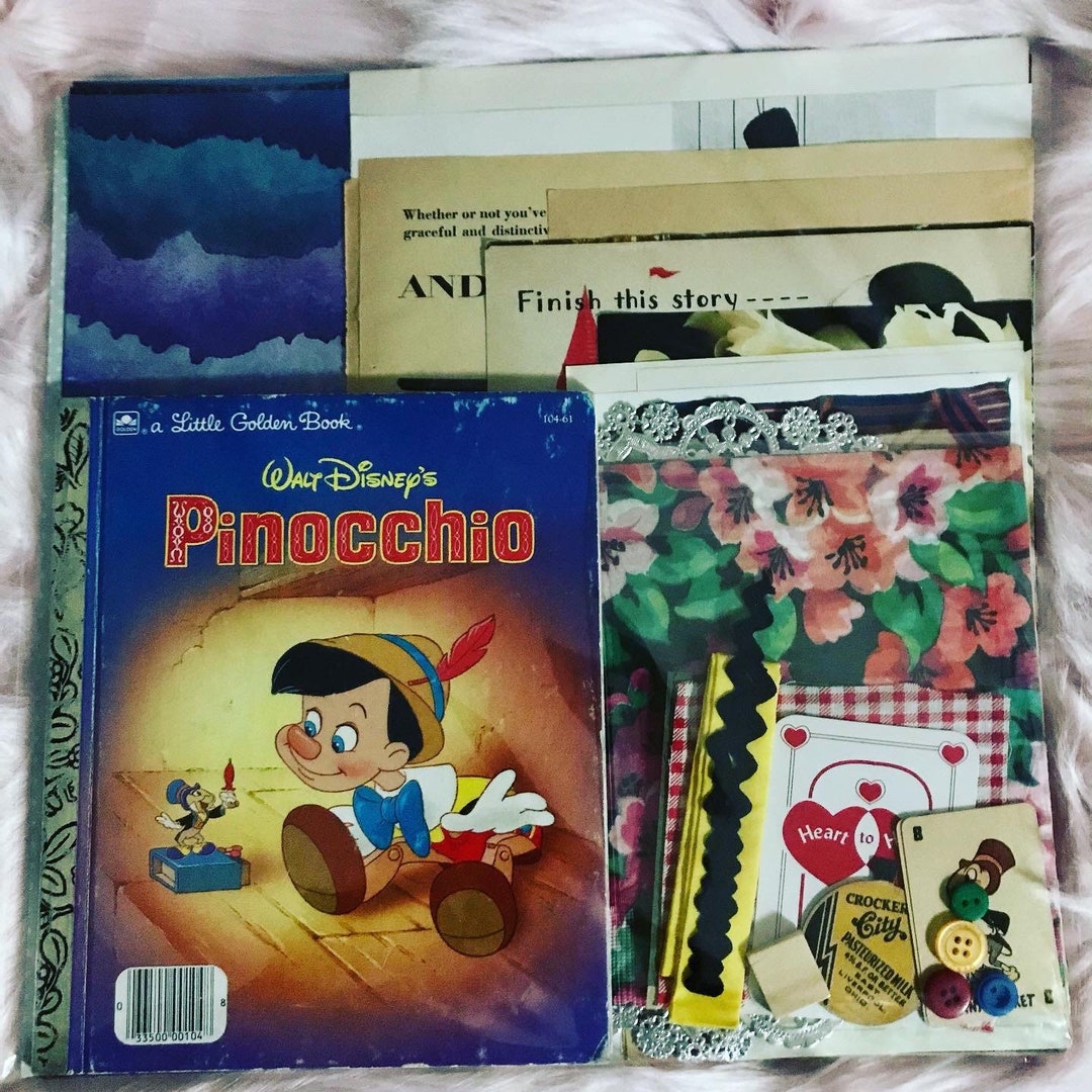 Pinocchio 1990 Junk Journal Kit, Vintage Ephemera, Diy Journal Kit - Etsy