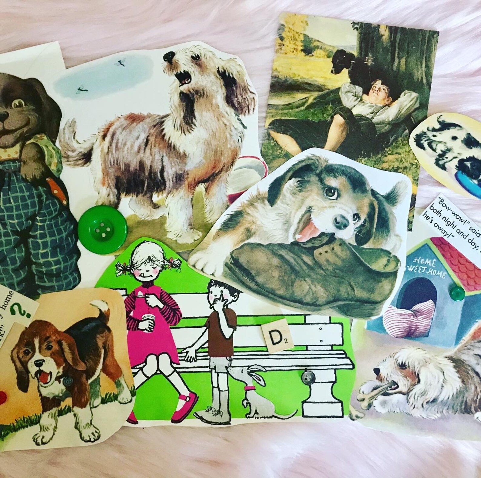 Vintage Dog Ephemera, Junk Journal Kit, Vintage Puppy Ephemera, Pet ...