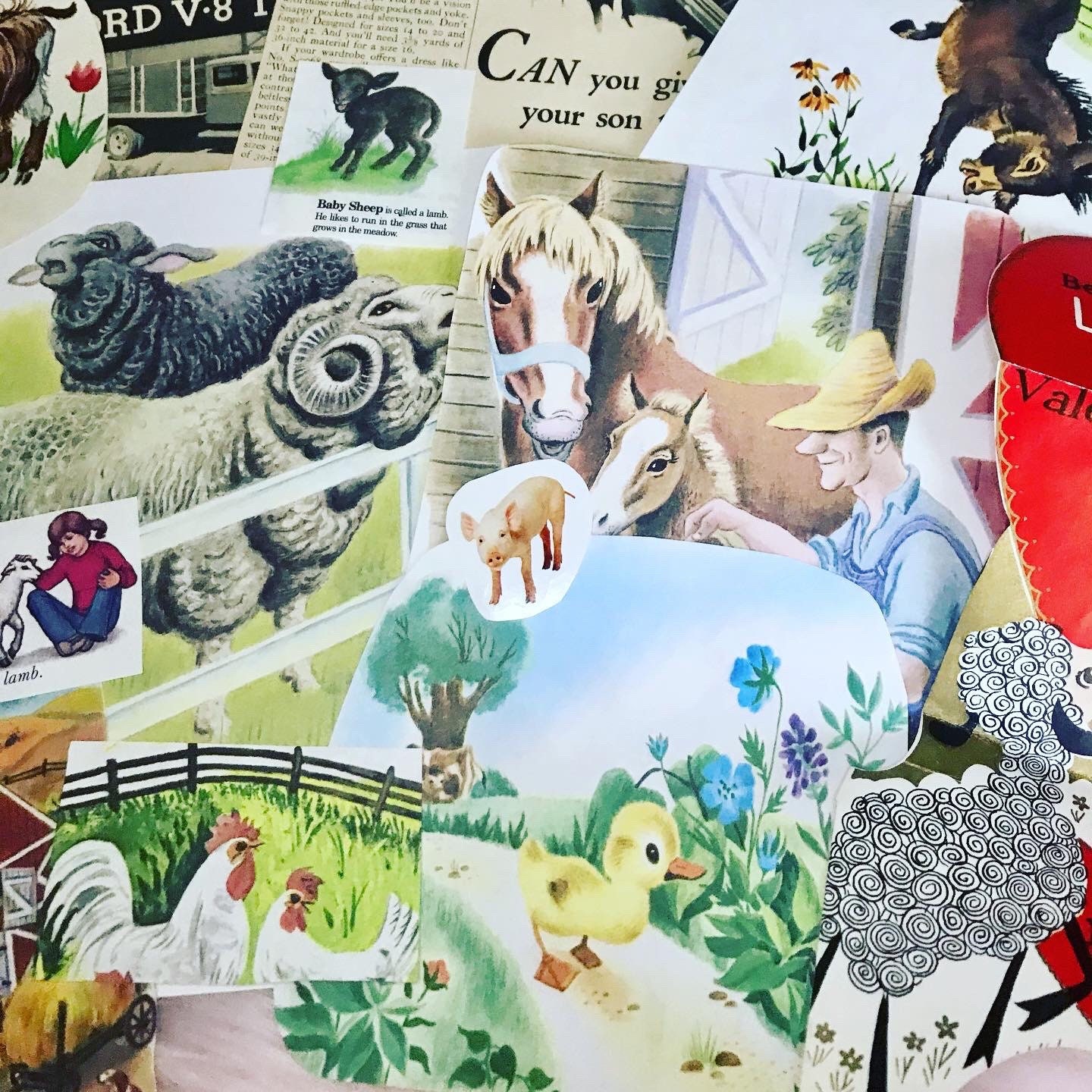 Vintage Farm Ephemera, Vintage Ephemera, Junk Journal Kit, Scrapbook ...