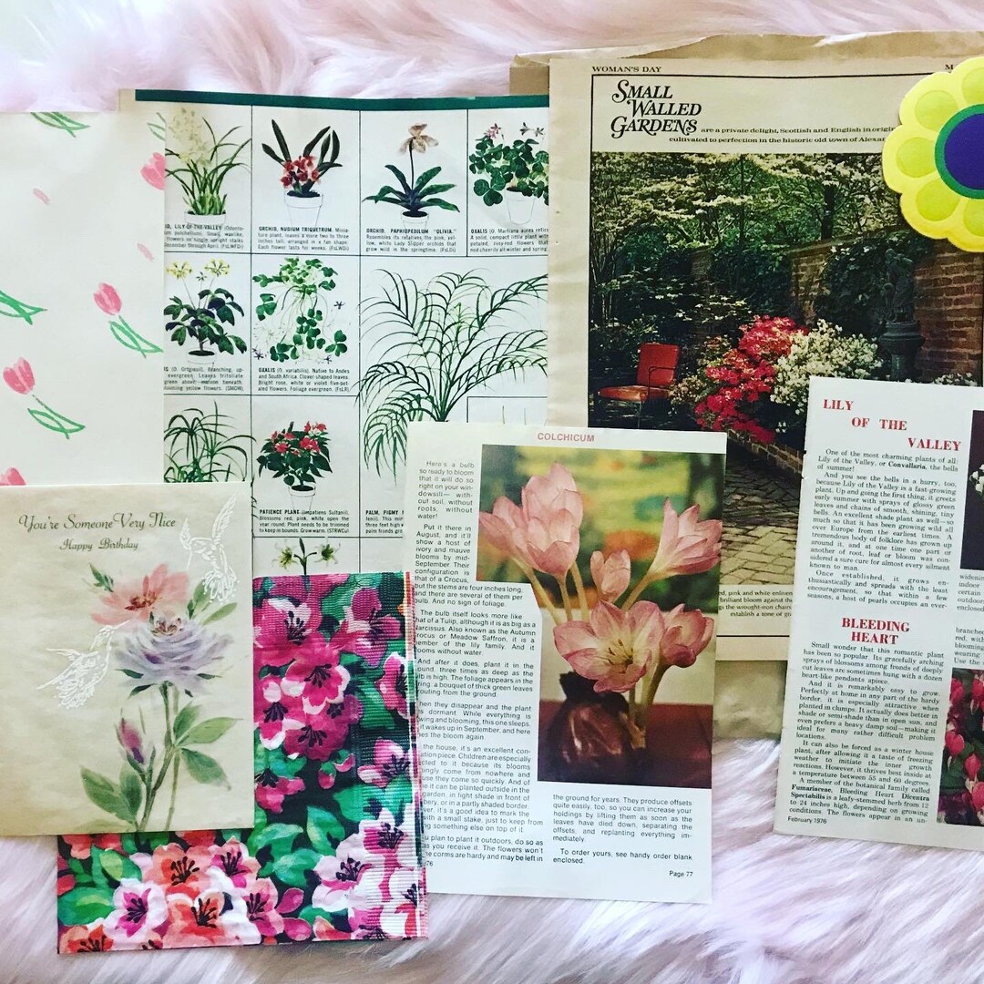 Vintage Garden Ephemera, Junk Journal Kit, Scrapbook Accessories ...