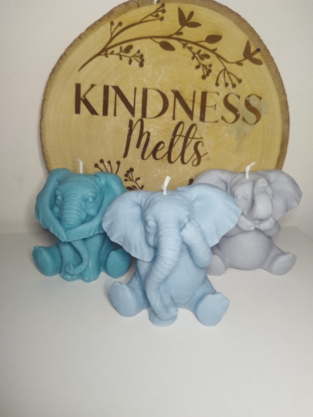 Elephant Trio Candle Set, Soy Wax, Choice of Colour and Scent, Perfect ...