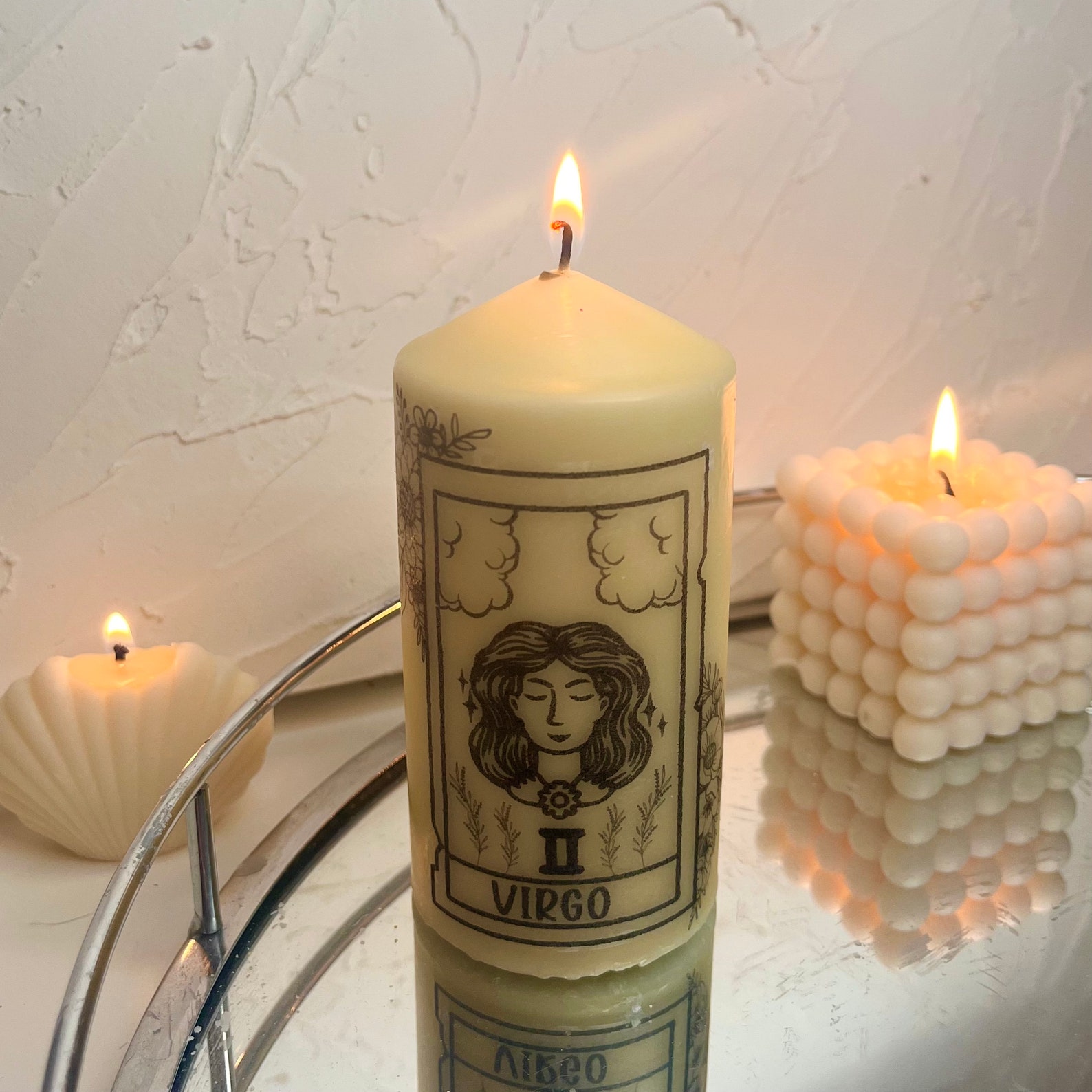 Zodiac Star Sign Pillar Candle Astrology Candle - Etsy UK
