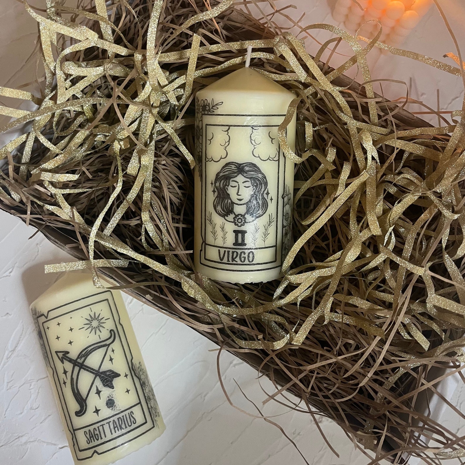 Zodiac Star Sign Pillar Candle Astrology Candle - Etsy UK