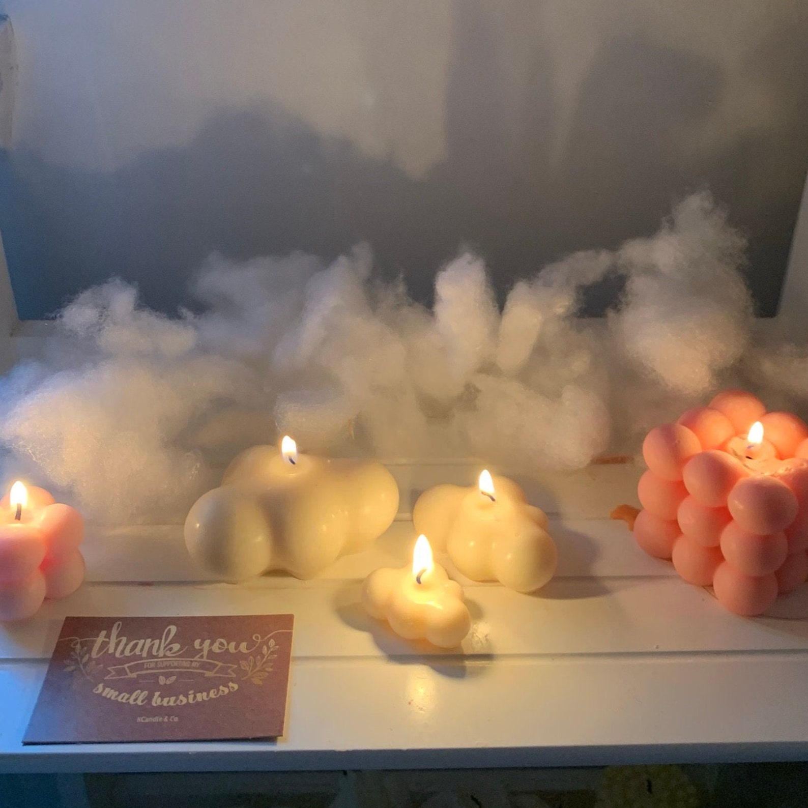 Trio Cloud Soy Set Set of Cloud Candles Pillar Candle - Etsy UK