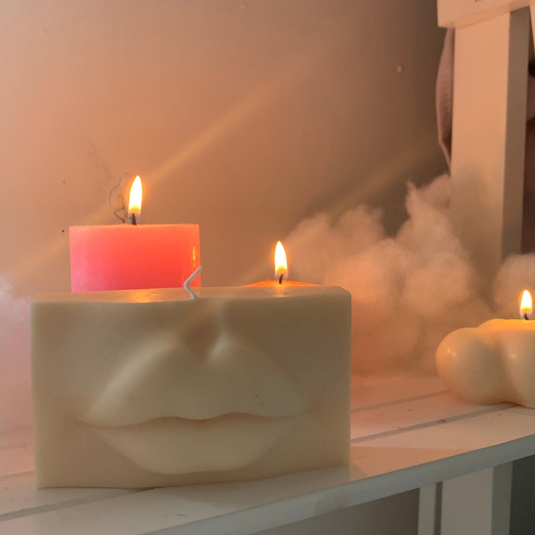 Large Lips Candle Pout Lips Soy Candle Cute Gift Choice of Colour and ...