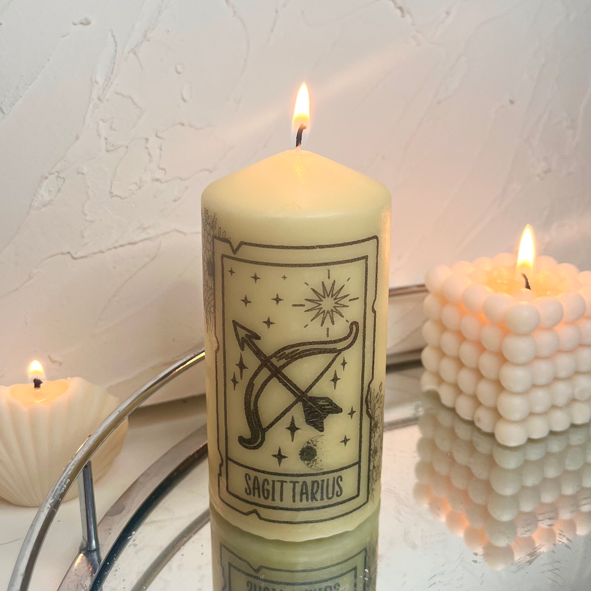 Zodiac Star Sign Pillar Candle Astrology Candle - Etsy UK
