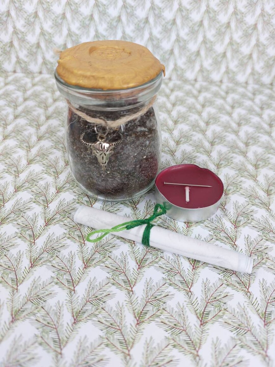 Handmade Death and Rebirth Curse Jar Kit, Curse Spell, Candle, Pin, Wax ...