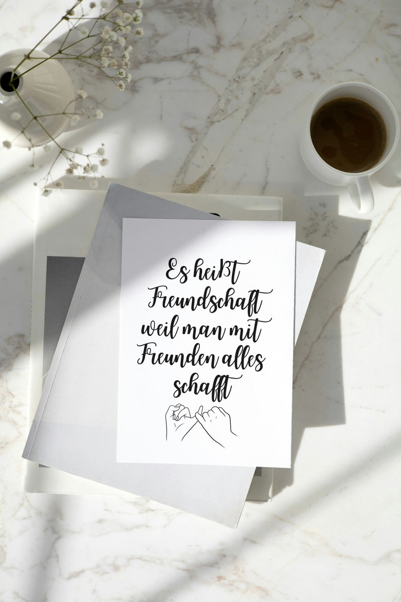 Postkarte "es Heißt Freundschaft-weil Man Mit Freunden Alles Schafft ...