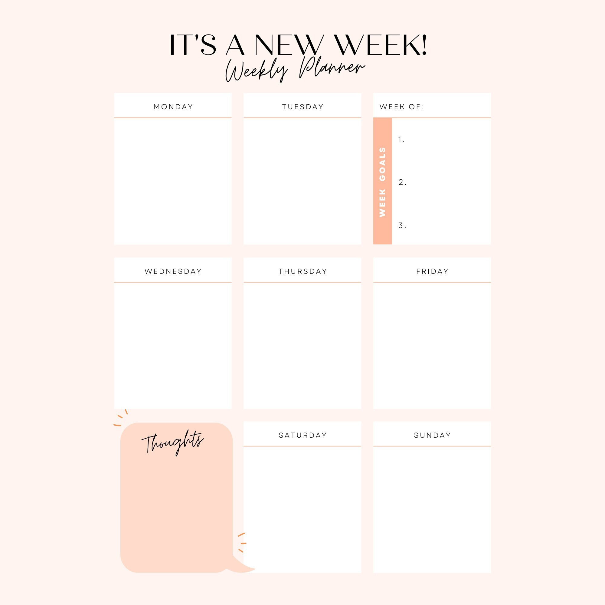 Planner Template Digital Download Digital Planner - Etsy