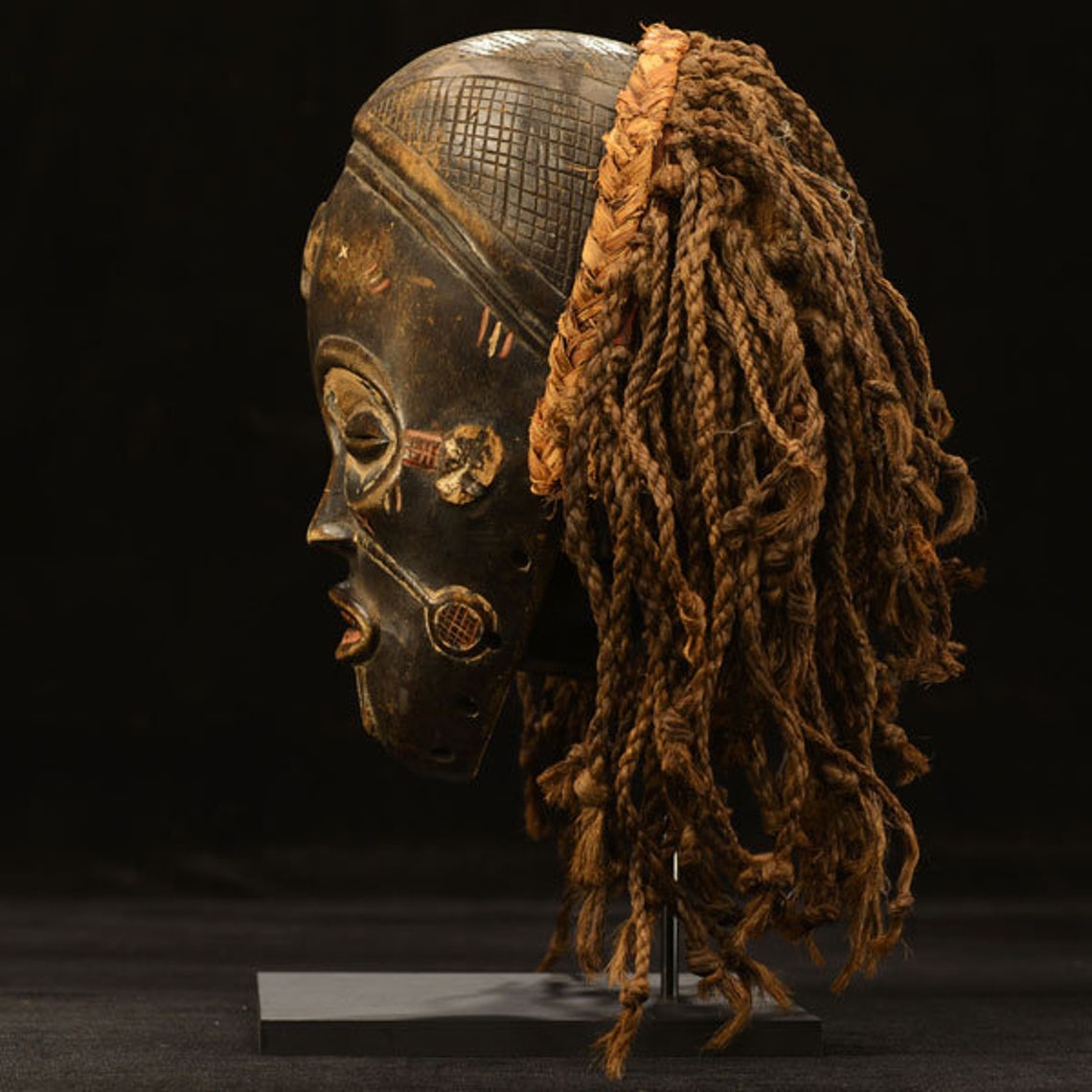 African Chokwe Mask 20 on Display Stand - Etsy