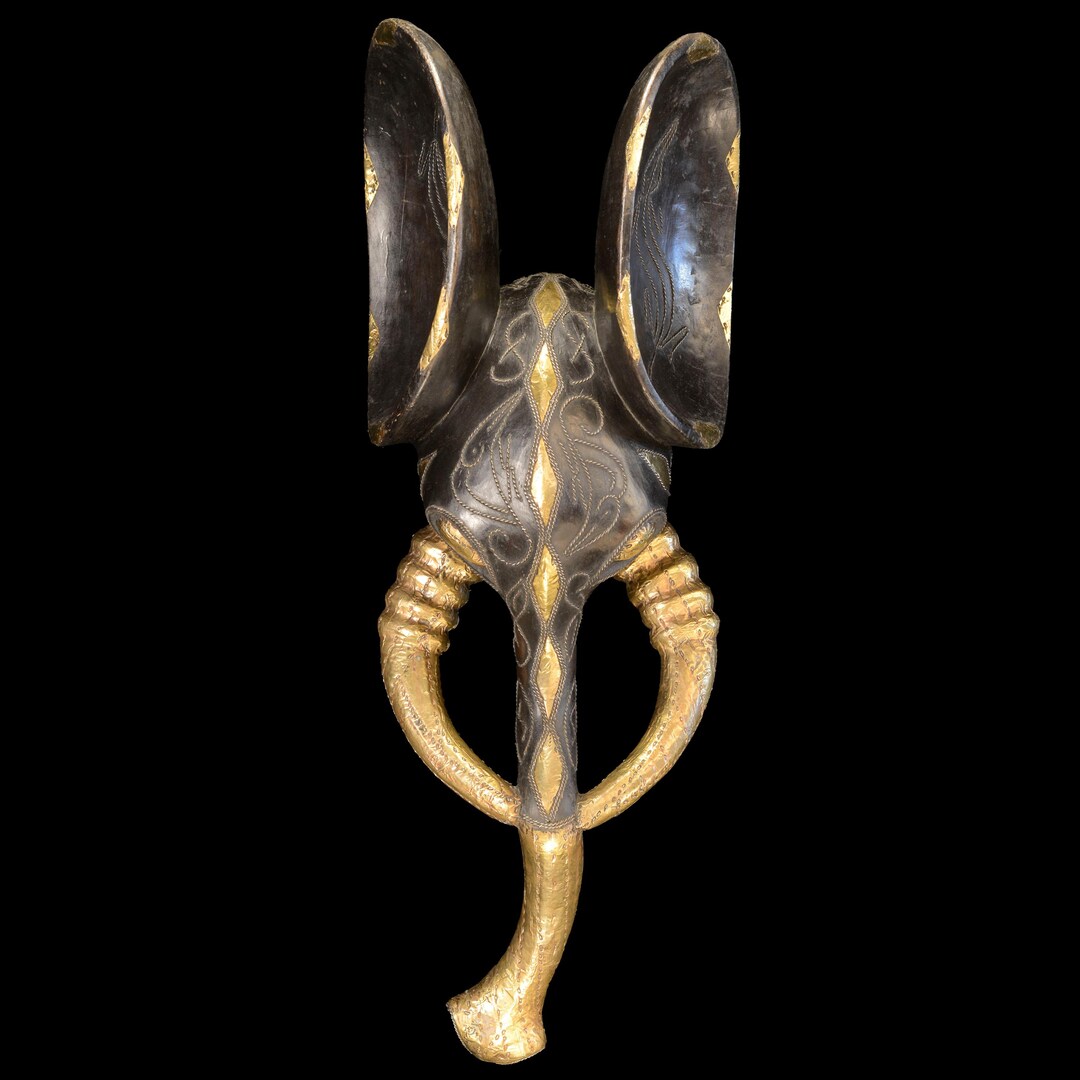 African Babanki Elephant Mask 13 – African Wood Wall Art - Etsy