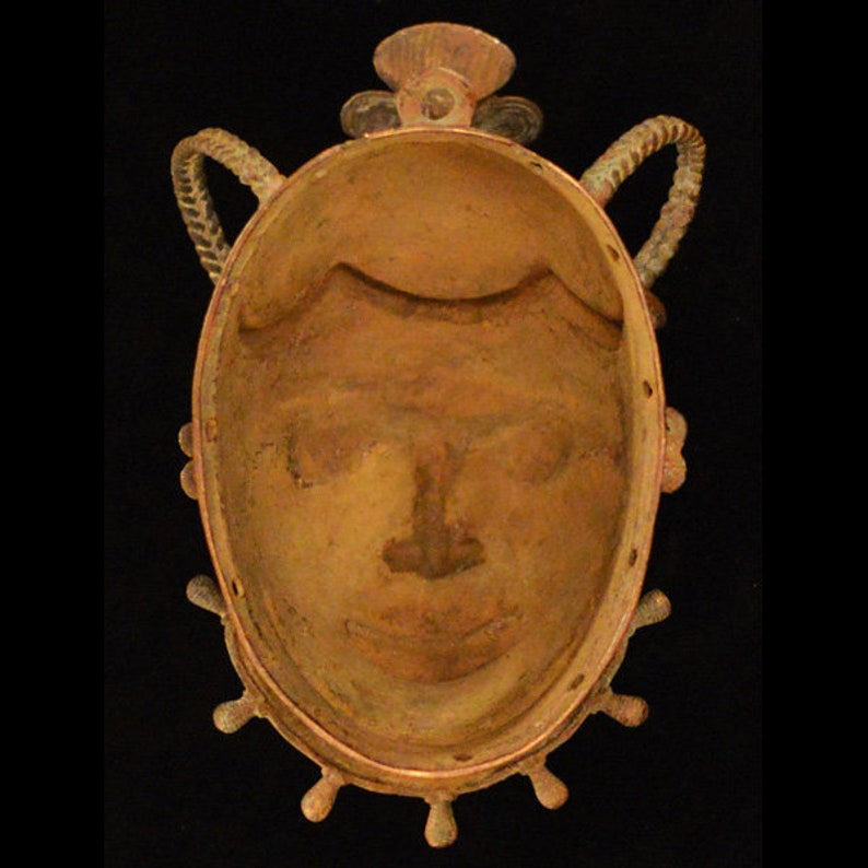 African Benin Bronze Mask 16 - Etsy