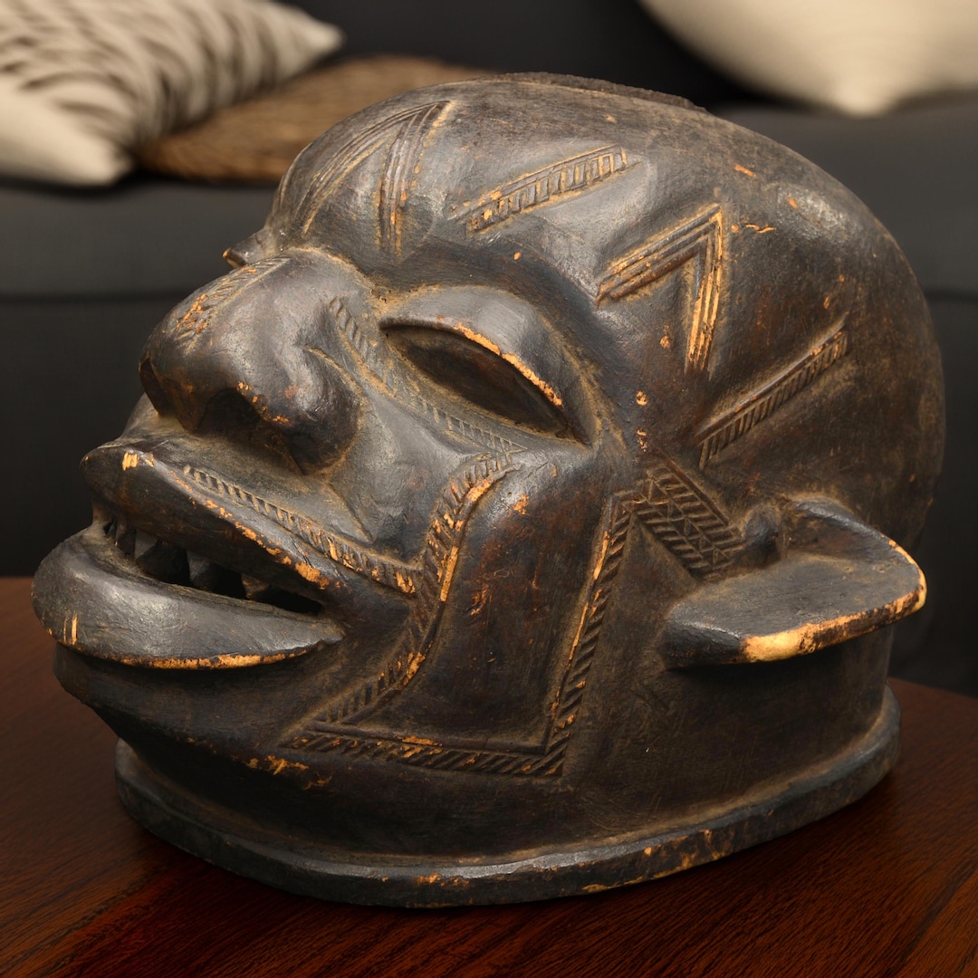 African Makonde Lipiko Helmet Mask 6 From Tanzania - Etsy