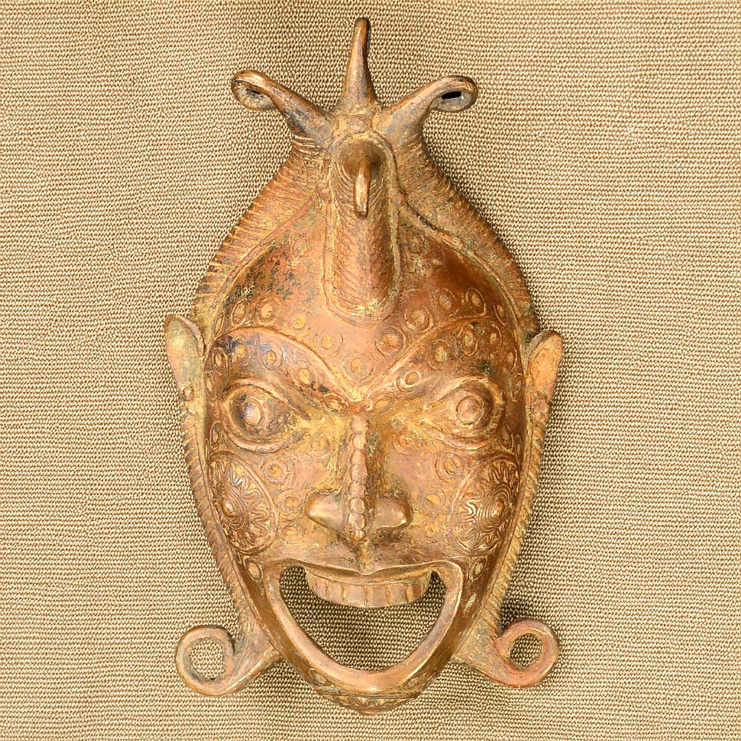 African Benin Bronze Mask 17 - Etsy