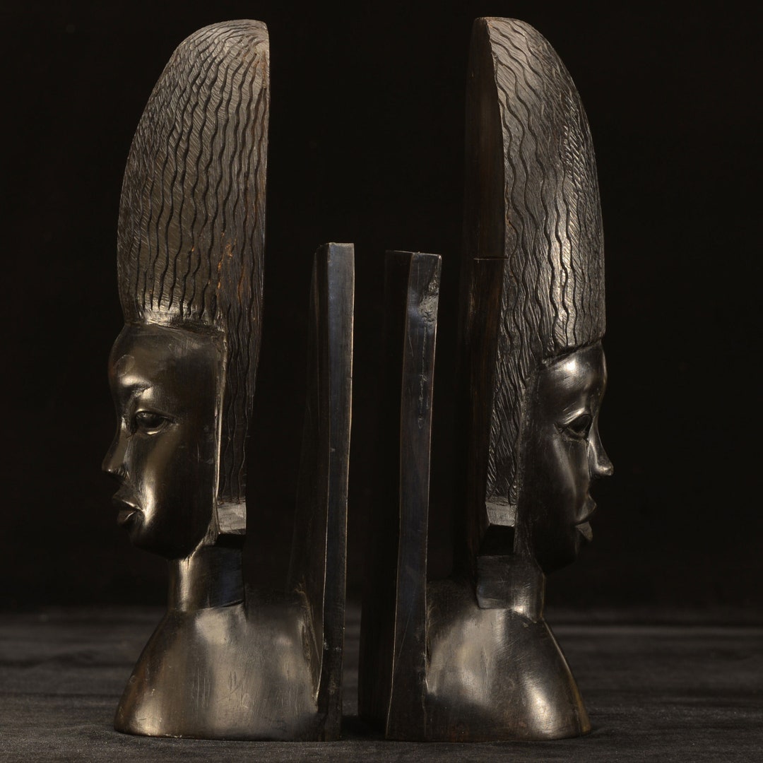 African Ebony Bookends Great Addition to Any Decor - Etsy