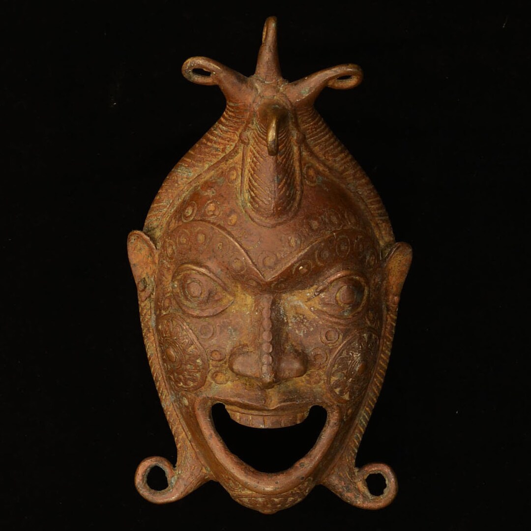 African Benin Bronze Mask 17 - Etsy