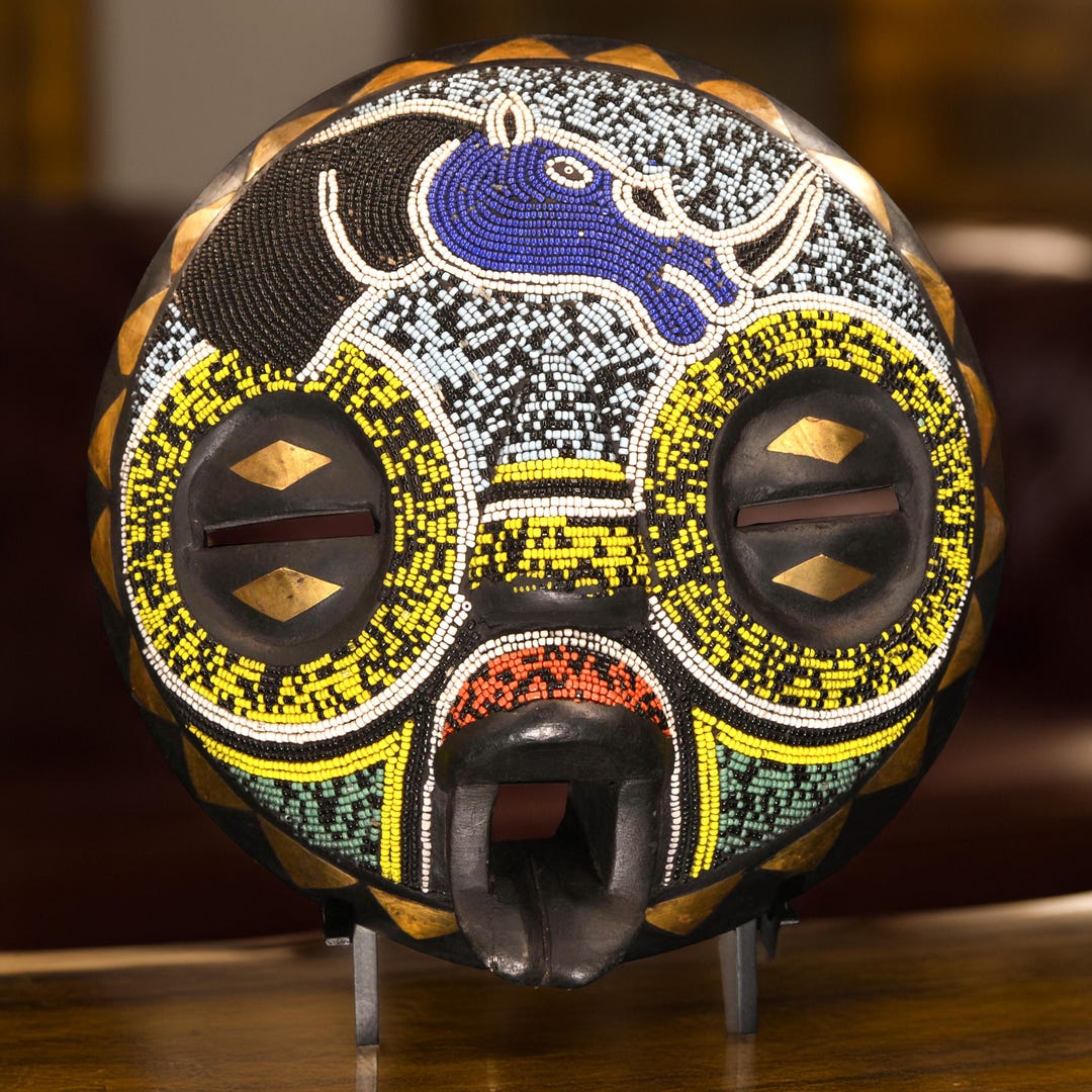 African Baluba Mask on Display Stand 25 - Etsy