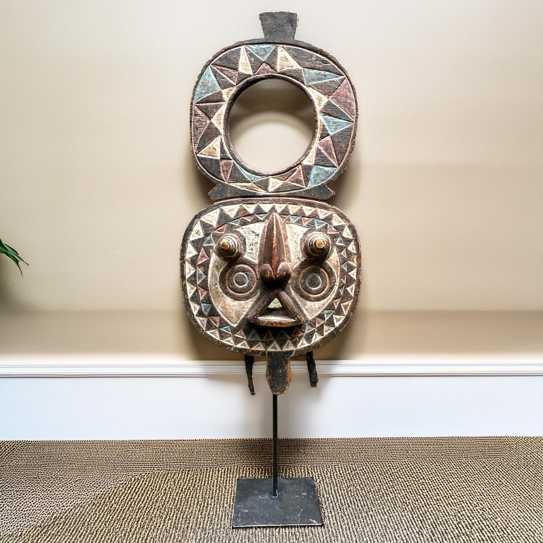 African Bobo Mask on Display Stand 11 - Etsy