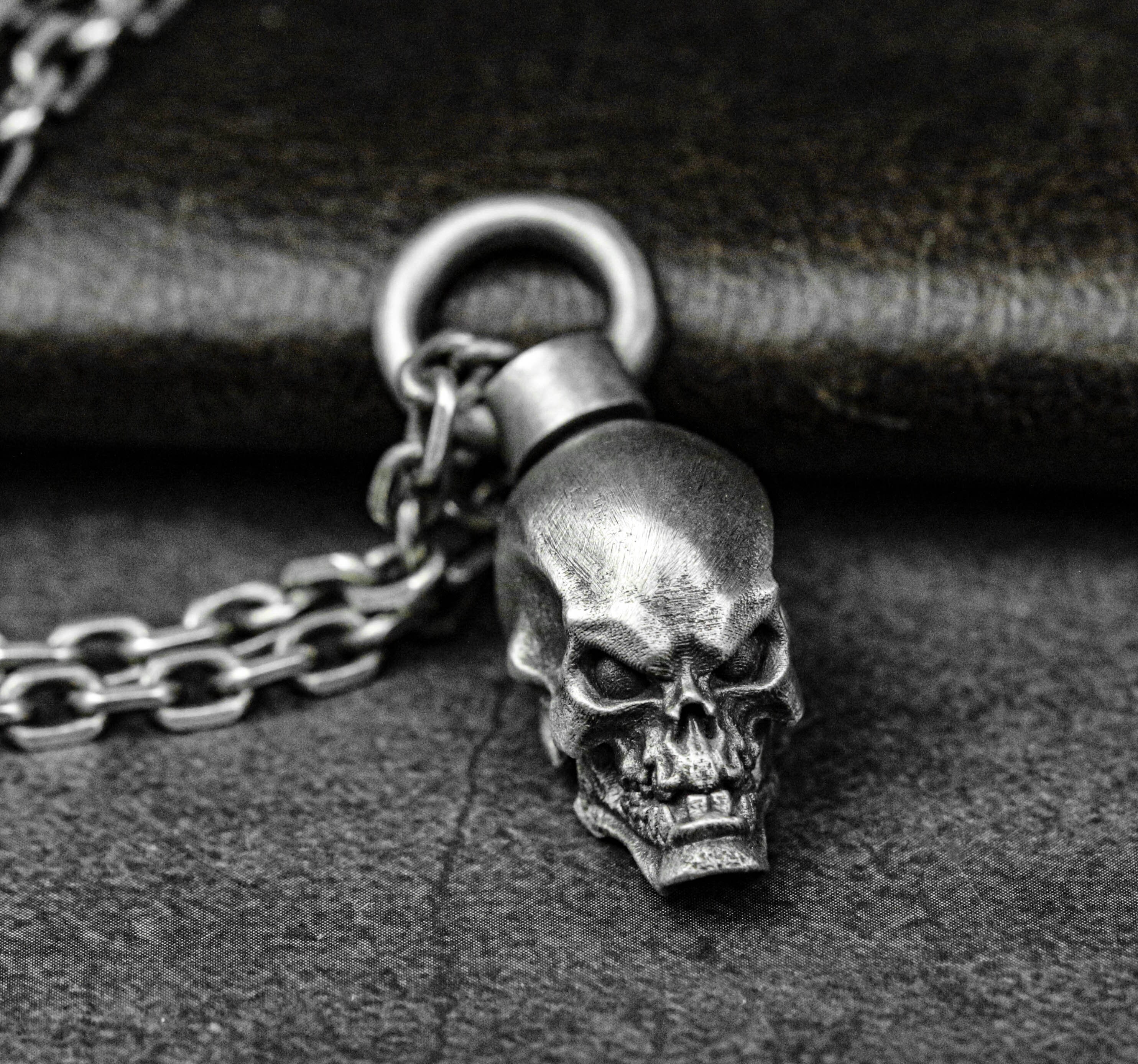 Gothic Fury Skull Devil Undead, Funeral Coffin Cremation Jewelry Ashes ...