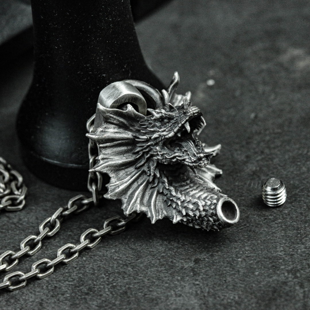 Hydra Snake, Frilled Lizardman, for Ashes Hair Locket, Urn Necklace ...