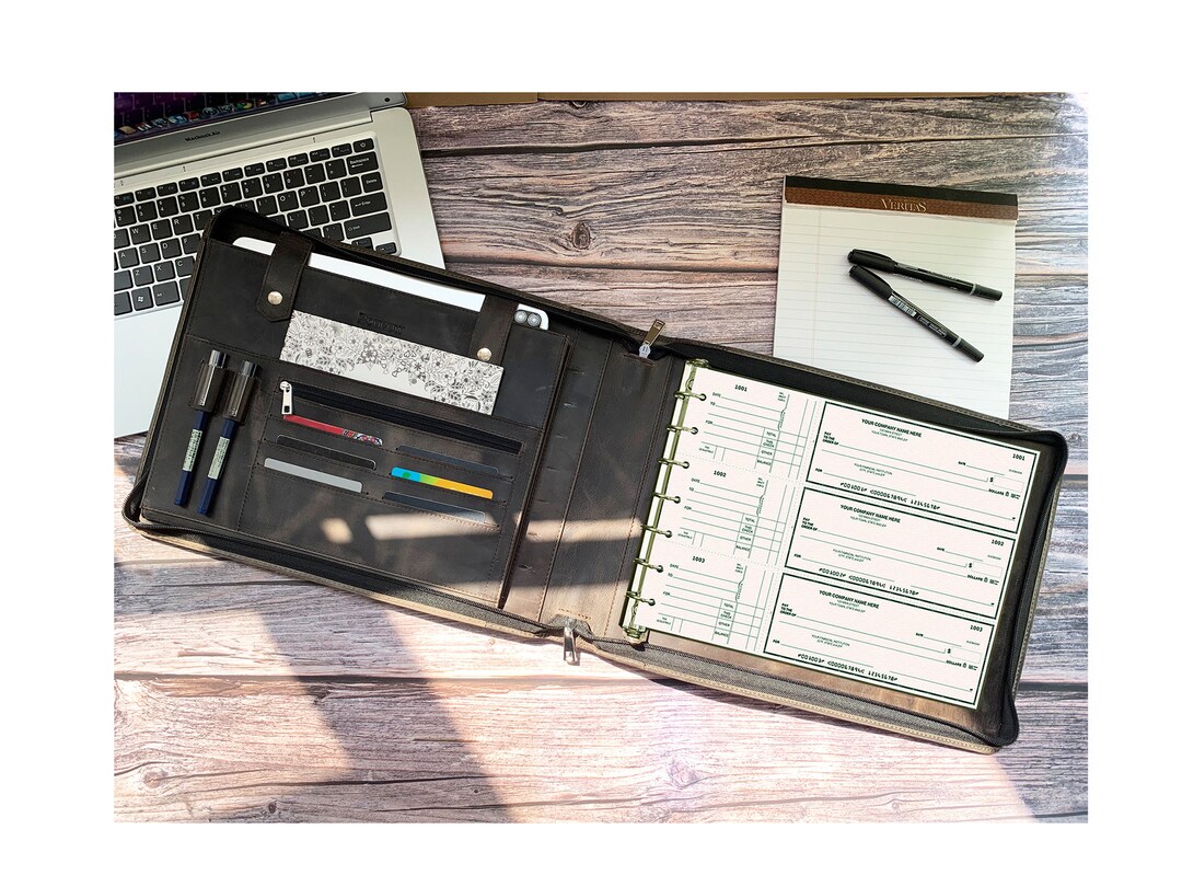 Check Binder Portfolio for Men, Cheque Portfolio Binder, Business Check ...