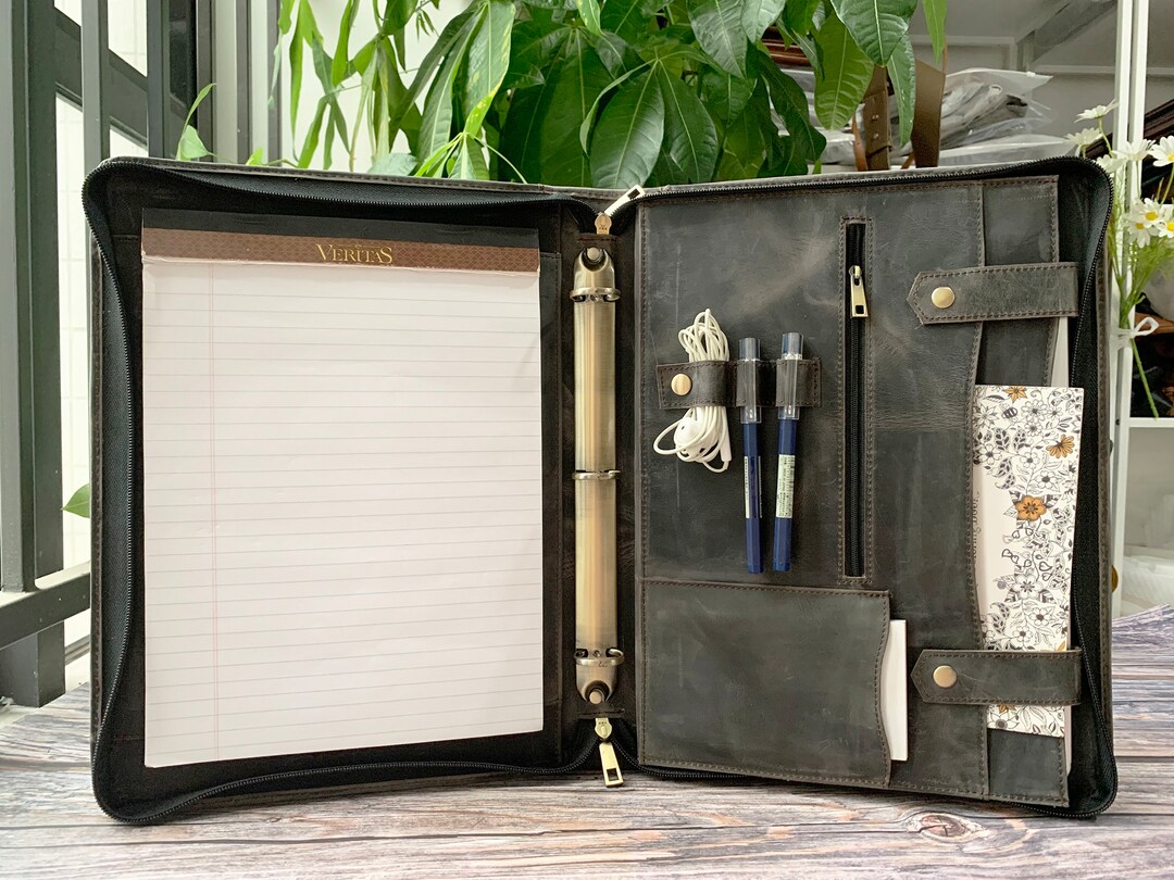 Left Handed Portfolio for Men Letter Size Notepad Leather - Etsy