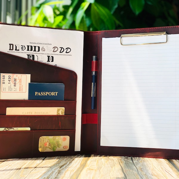 Leather Portfolio - Etsy