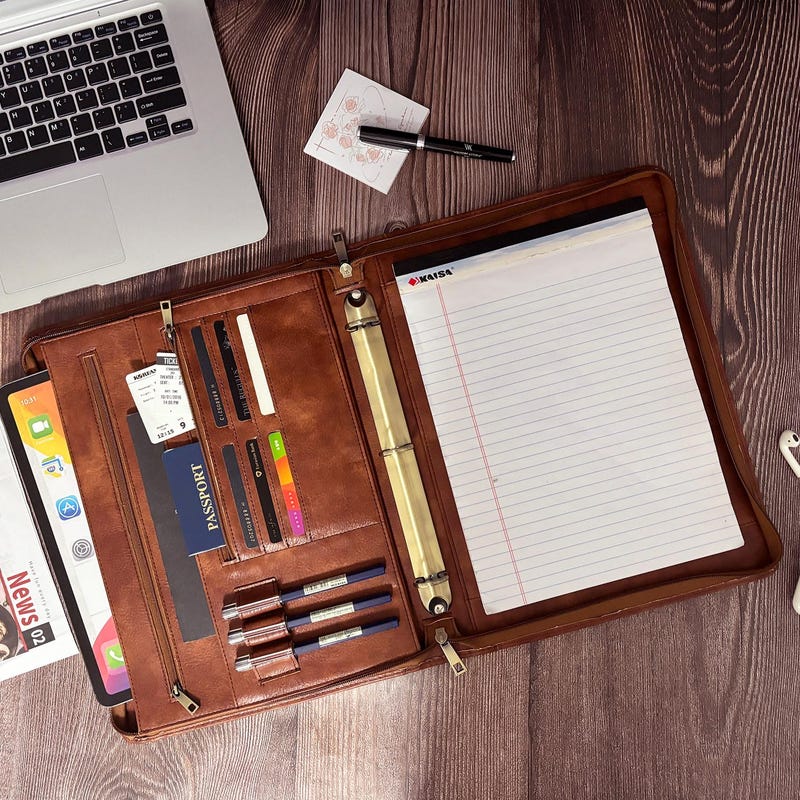 Leather Portfolio - Etsy