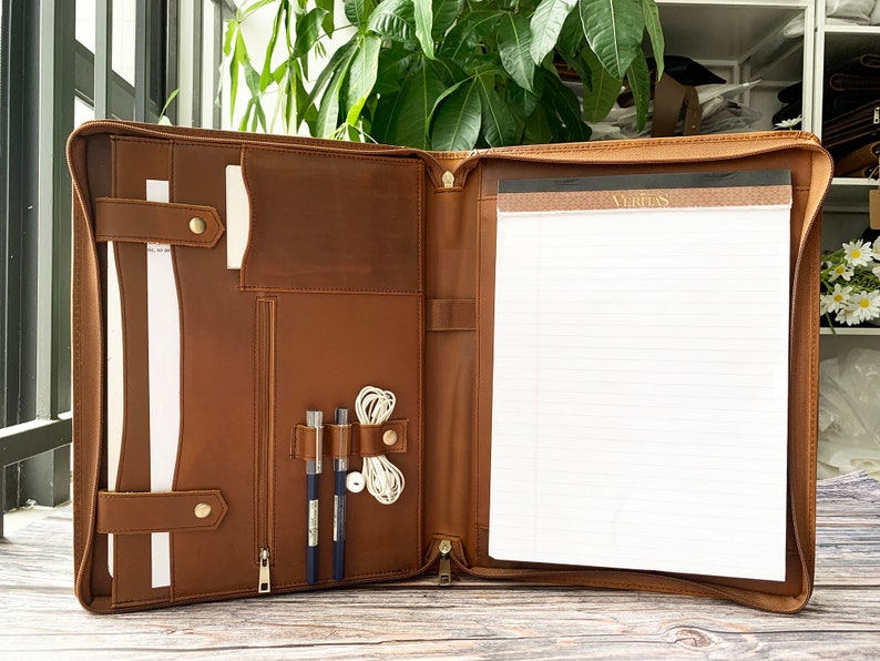 Personalized Leather Portfolio for Men Leather Padfolio With - Etsy