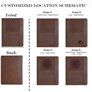 Personalized Leather Portfolio for Men, Zippered Padfolio Organizer ...