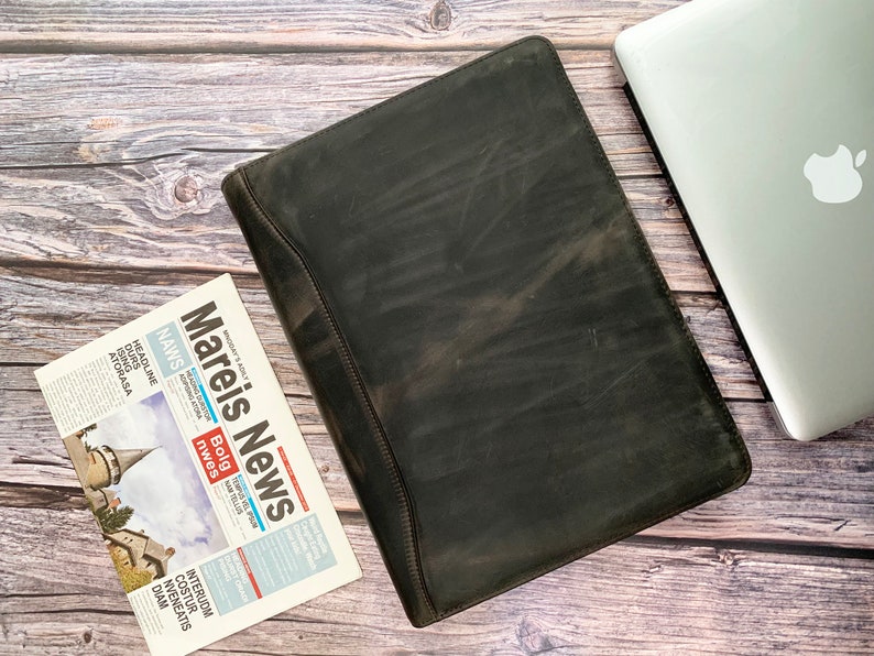 Left Handed Portfolio for Men Letter Size Notepad Leather - Etsy