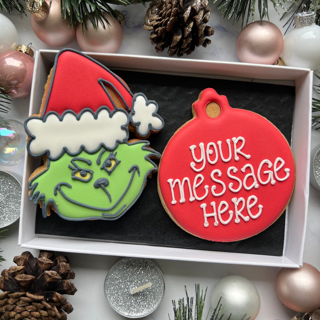Personalised Grinch Gift Box Christmas Cookies/christmas - Etsy
