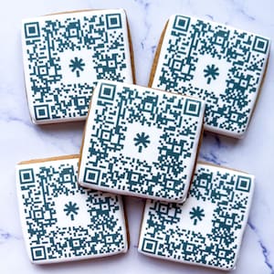 Edible QR Code Biscuits: Personalized Marketing Cookies - Etsy UK