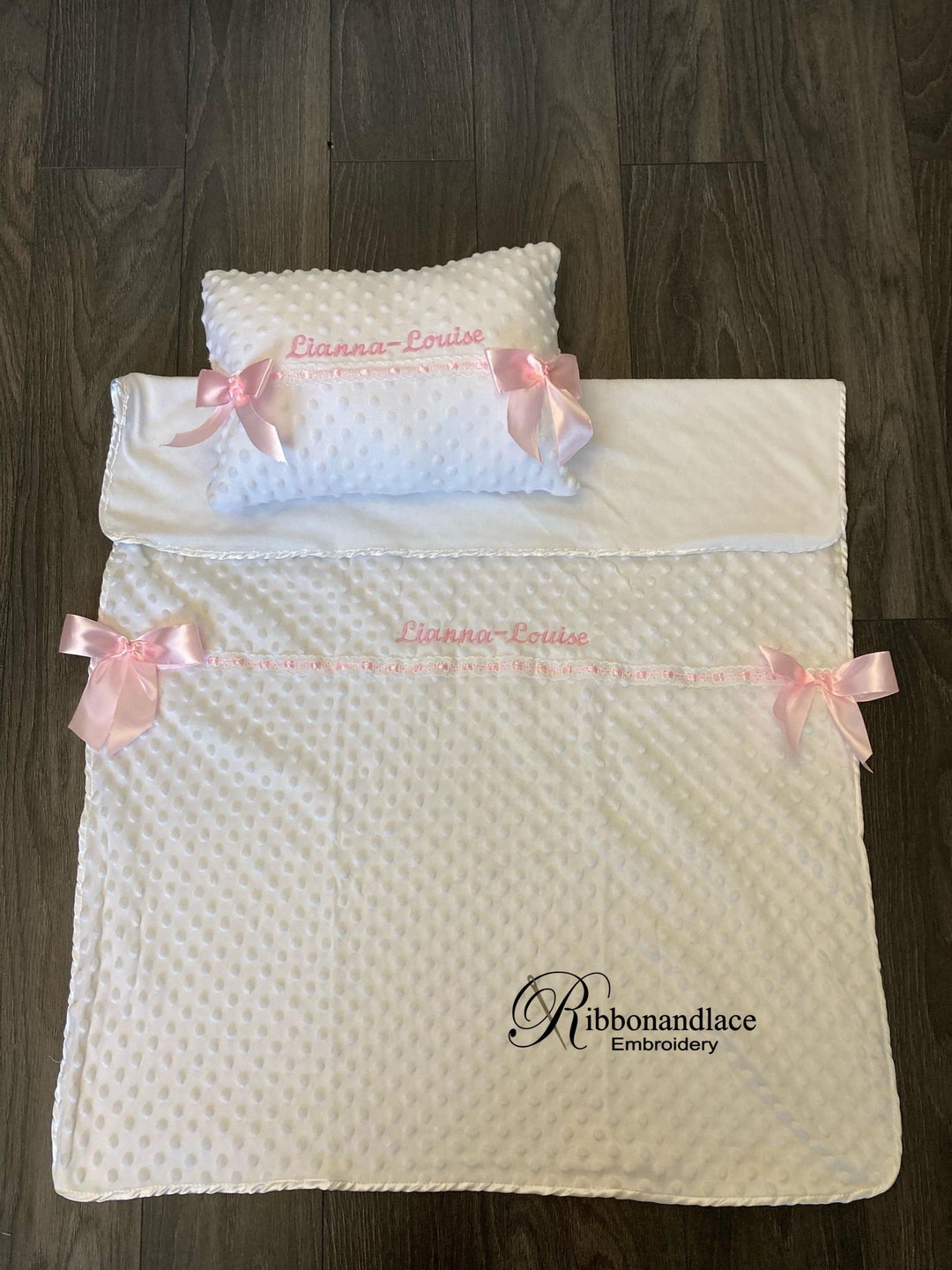 Baby Personalised Pillow/cushion Blanket-baby Shower-embroidery-gift ...