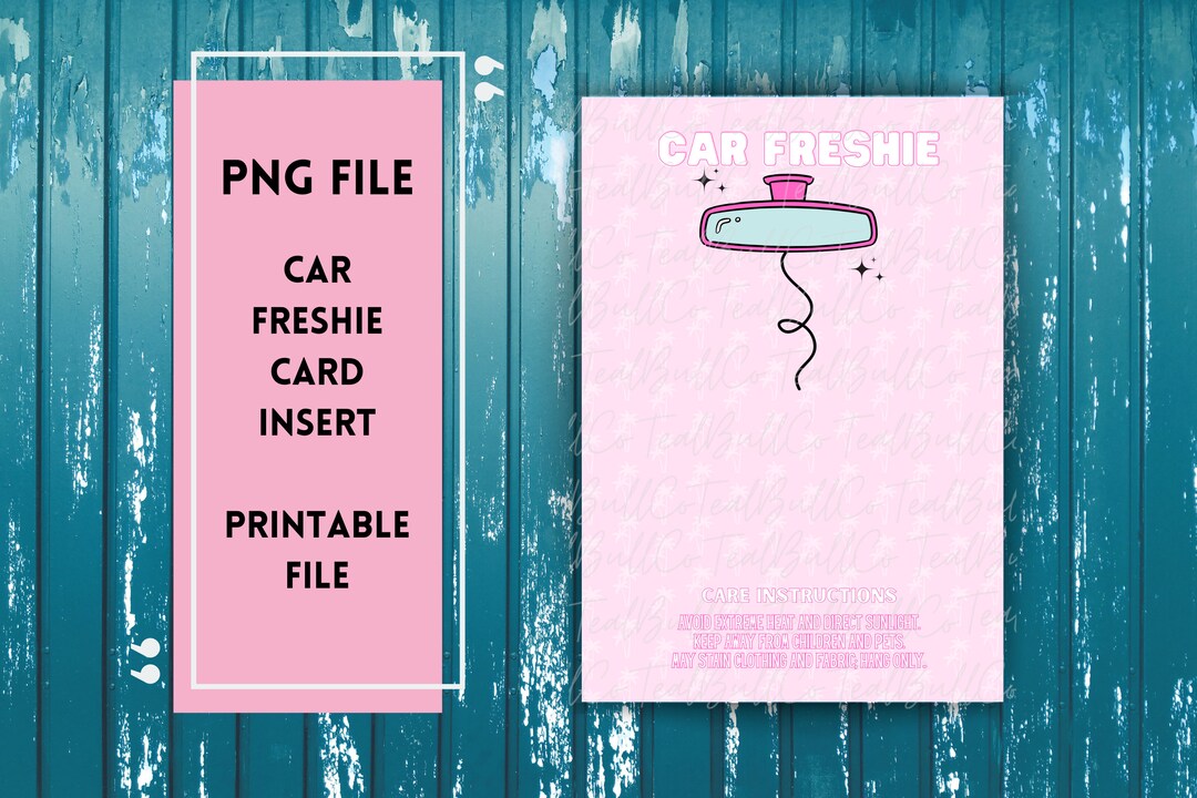 Light Pink Palm Tree Freshie Card Printable PNG File, Package Insert ...