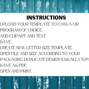 Blank Editable Template to Create Package Inserts, Wristlet, Makeup ...