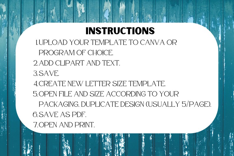 Blank Editable Template to Create Package Inserts, Wristlet, Makeup ...