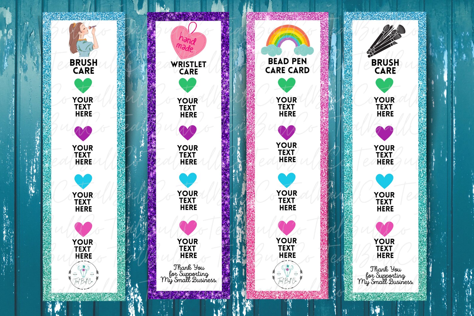 Blank Editable Template to Create Package Inserts, Wristlet, Makeup ...