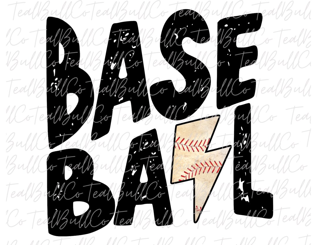 Baseball PNG File Lightning Bolt - Etsy