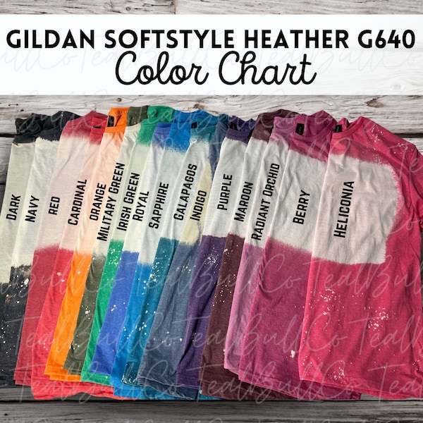 Gildan Softstyle Color Chart - Etsy
