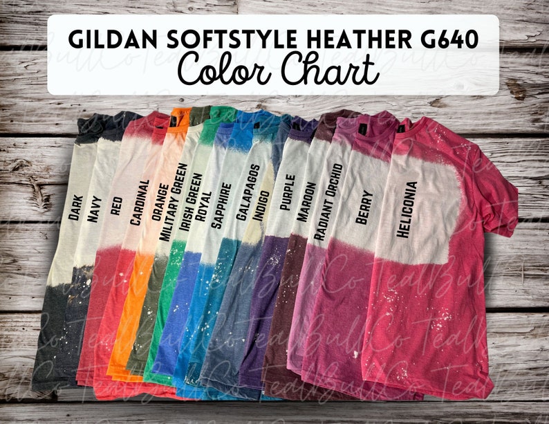 Updated Gildan Soft Style Color Chart Digital File Png Gildan G640