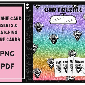 Freshie Card Insert Digital Download PNG PDF File Highland Cow Care ...