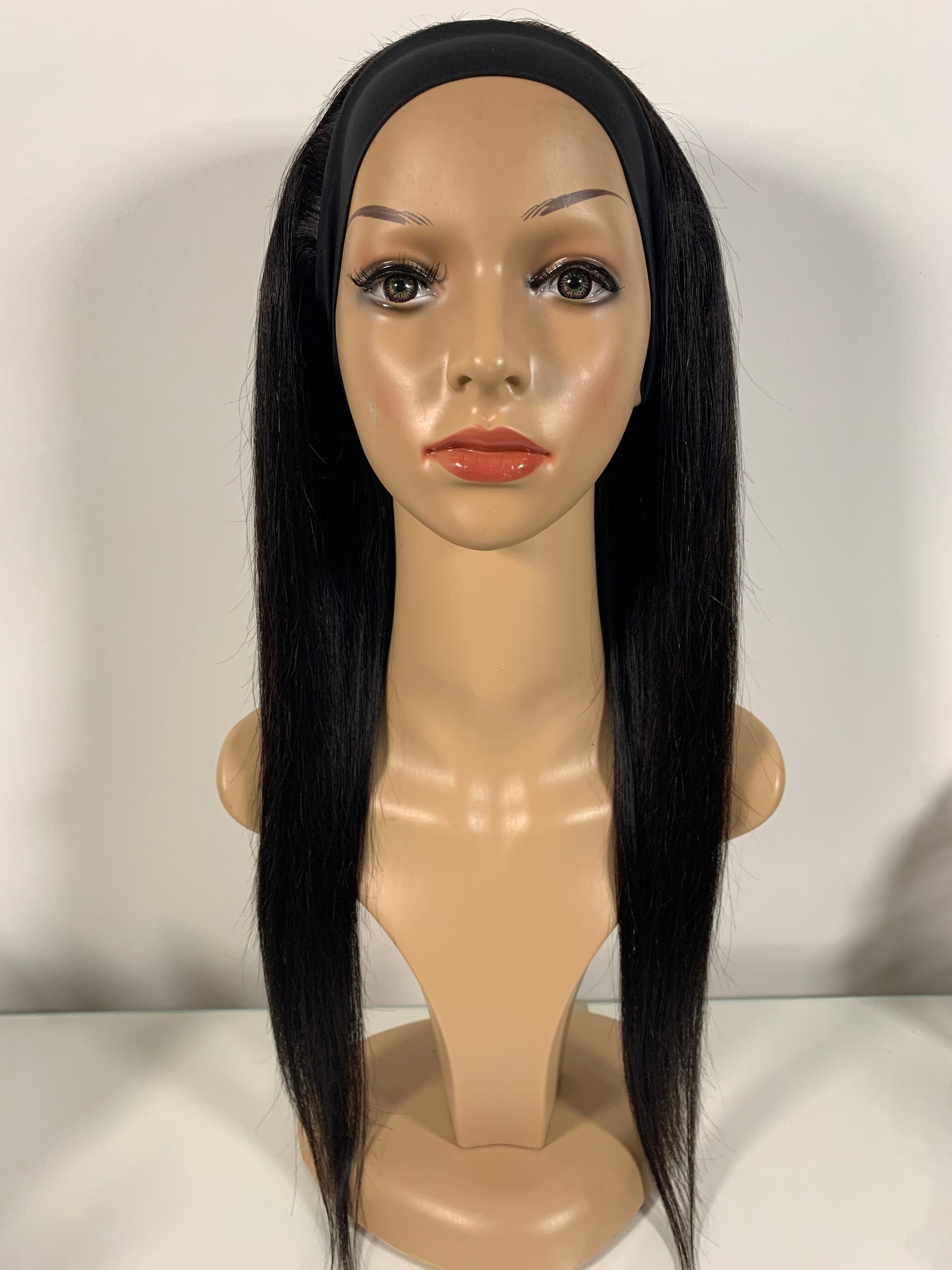 Headband Wig Uk Straight Wig Chemo Wig Human Hair Wig Etsy