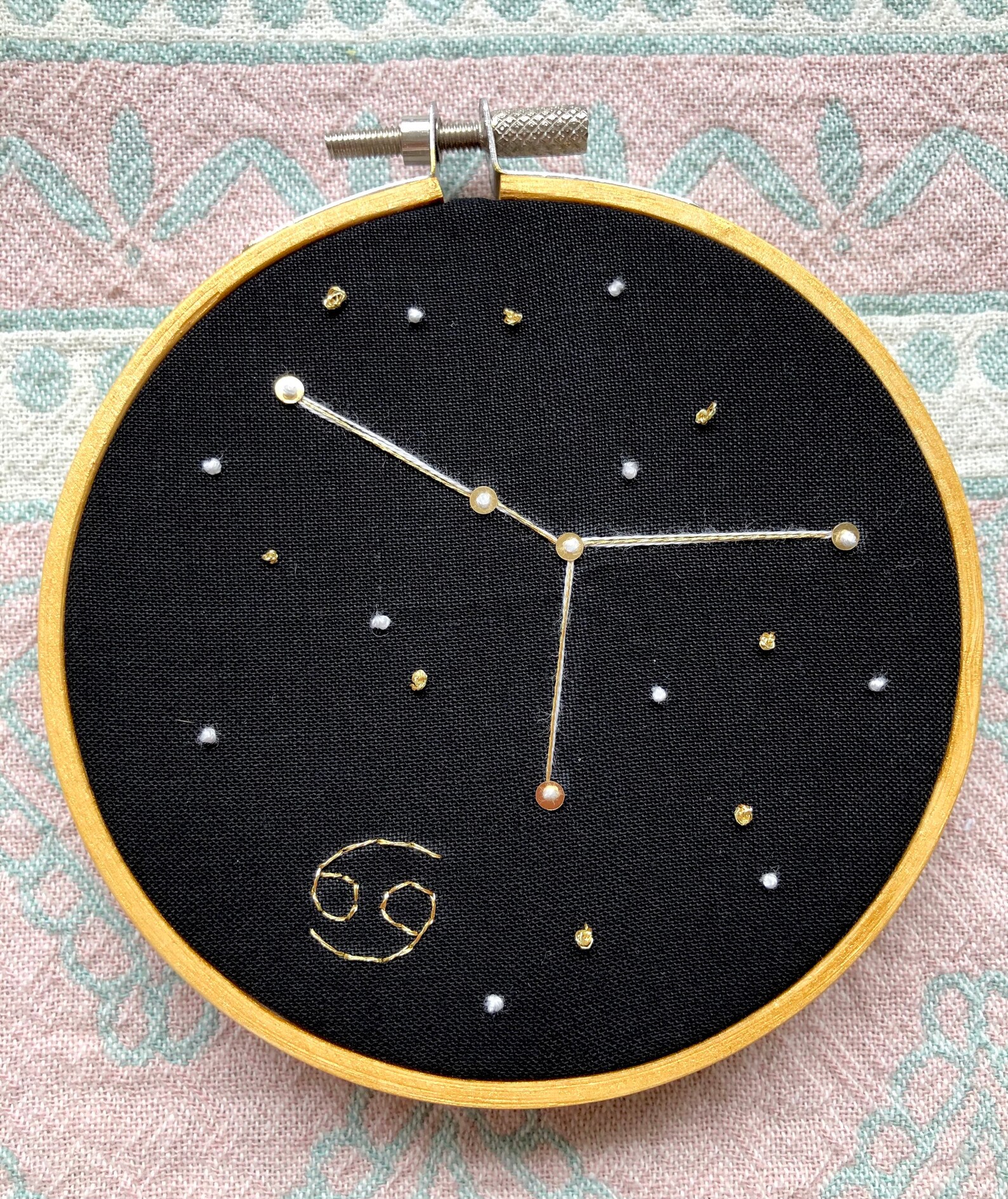 Zodiac Constellations 4 Inch Finished Embroidery Hoop - Etsy