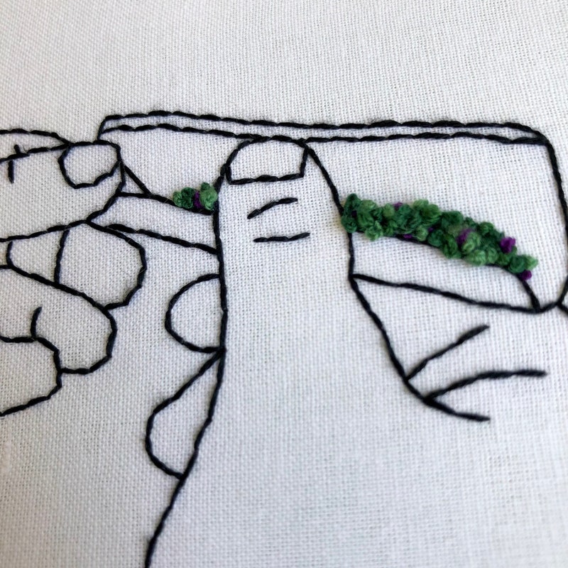 Cannabis Embroidery - Etsy