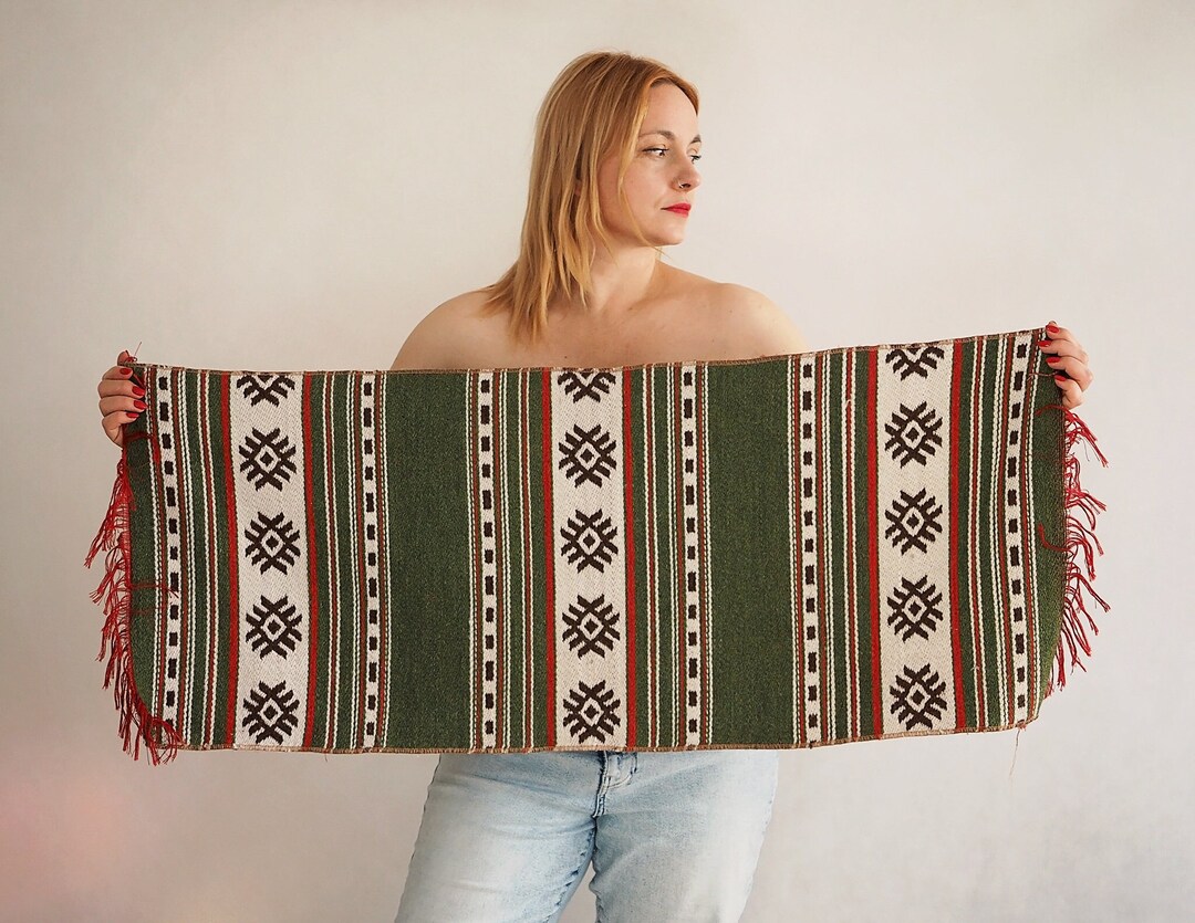 Vintage Boho Kilim / Ethnic 70s Table Runner / Folk Art From Cepelia ...