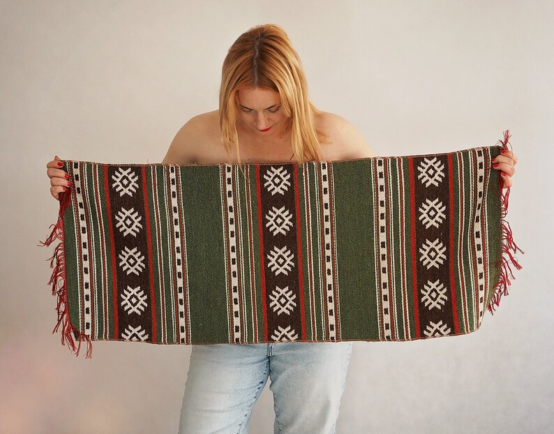 Vintage Boho Kilim / Ethnic 70s Table Runner / Folk Art From Cepelia ...