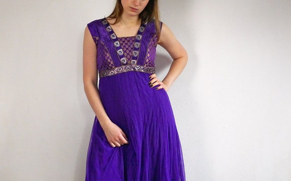 Vintage 90s Phool Dress / Indian Phool Dress / Airy D… - Gem